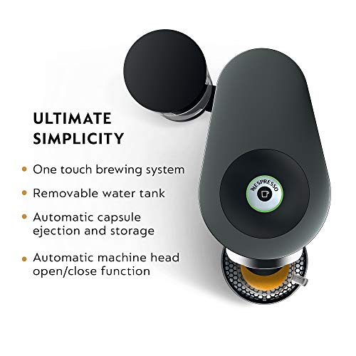 Nespresso VertuoPlus Deluxe Coffee and Espresso Machine by De'Longhi, Titan, with Vertuoline Variety Pack Coffees included