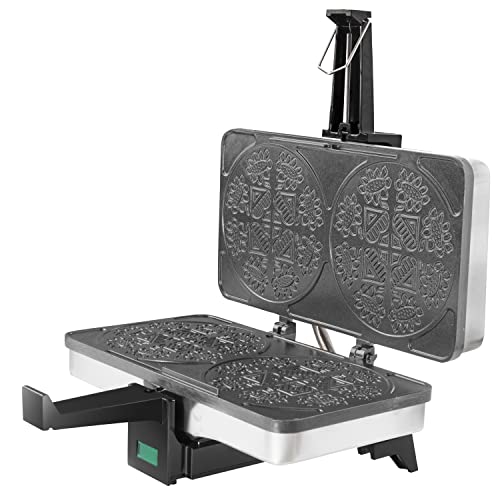CucinaPro Krumkake Baker By Cucina Pro - 100% Non Stick, Makes Two Krumkake Pizzelle-Like Cookies, Great for Cannoli Filling & Cones