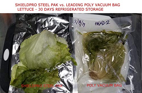 Mylar Vacuum Seal 8"x16' or 11"x16' Rolls | SteelPak Textured/Embossed Vacuum/Heat Seal Rolls to Create Custom-Sized Vacuum Sealer Bags (3, 11"x16')