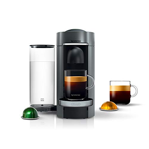 Nespresso VertuoPlus Deluxe Coffee and Espresso Machine by De'Longhi, Titan, with Vertuoline Variety Pack Coffees included