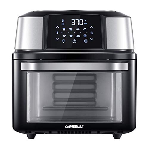 GoWISE USA 17-Quart Air Fryer & Food Dehydrator - 5 Drying Trays plus 6 Additional Accessories - Perfect for Drying Beef Jerky, Herbs, Fruit, Vegetables, Dog Treats