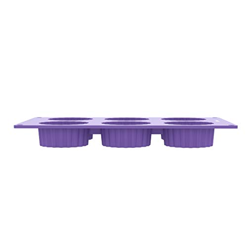 Bakerpan Silicone 2 3/4 Inch Round Tart Mold, Mini Cakes, Desserts, 6 Cavities Pan - Set of 2
