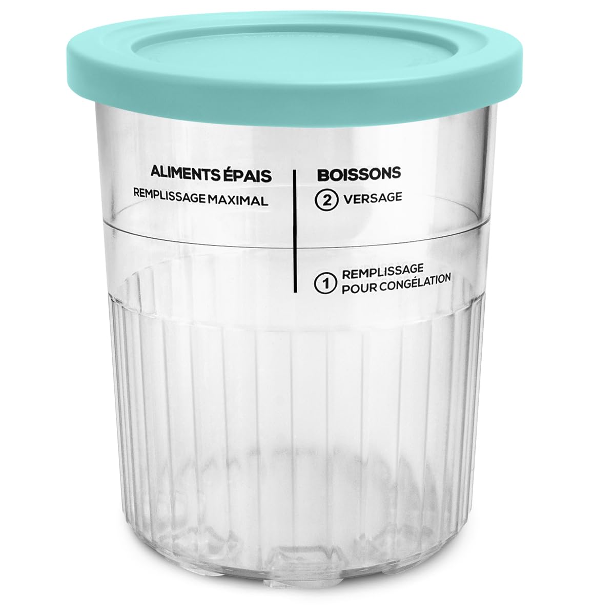 Ninja Creami Pints and Lids - 4 pack, Compatible with NC500 & NC501 Series, CREAMi Ice Cream Maker Cups, Ninja Creami Replacement Containers, BPA-Free & Dishwasher Safe (Yellow/Blue/Green/Pink)