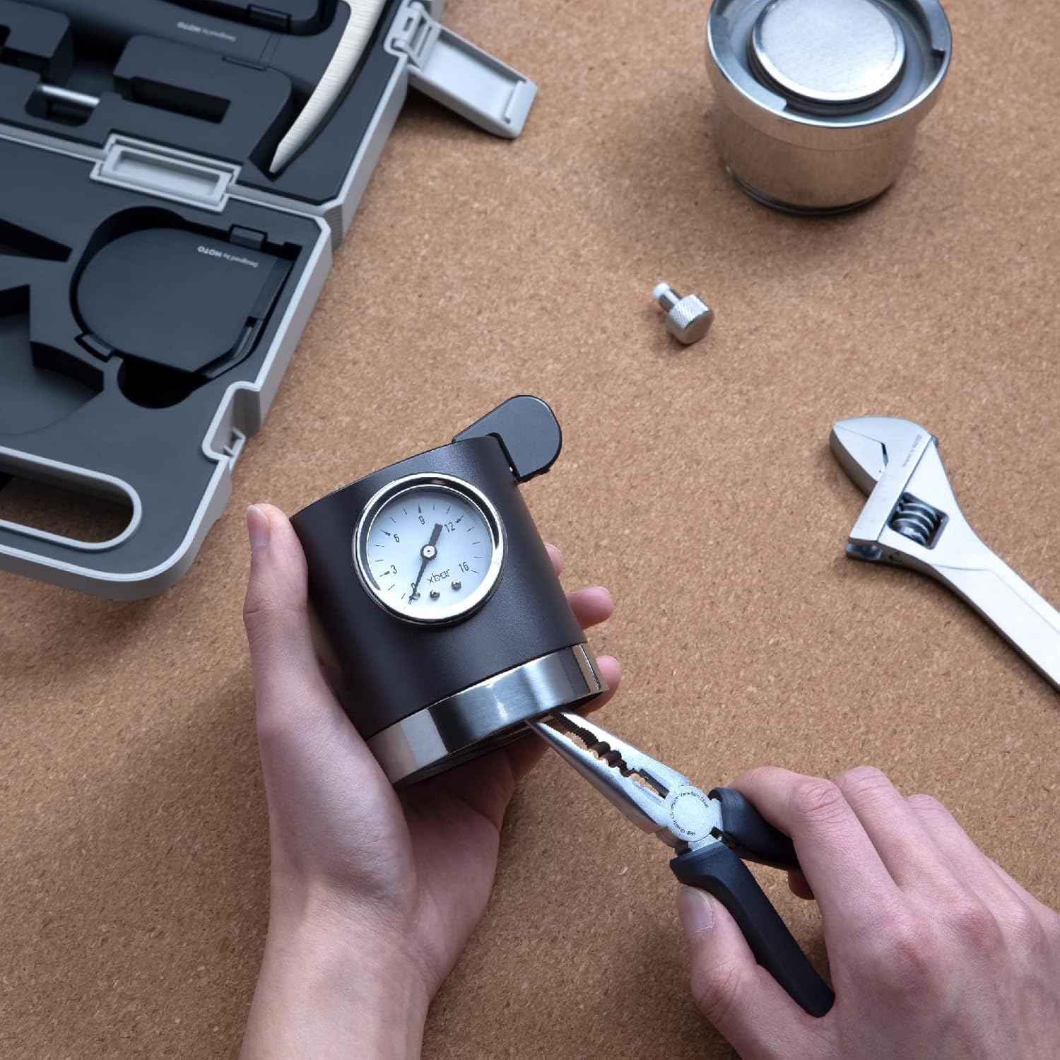 HOTO Cordless Brushless Drill Tool Set, Outstanding Appearance, Hidden Buckle, Unique LED Screen, Intelligent Digital Display, Safe, Exquisite & Practical, High-end Drill Kit for Home/Daily Use
