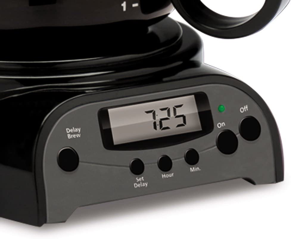 Mr. Coffee 4-Cup Programmable Coffee Maker, Black (DRX5-RB)