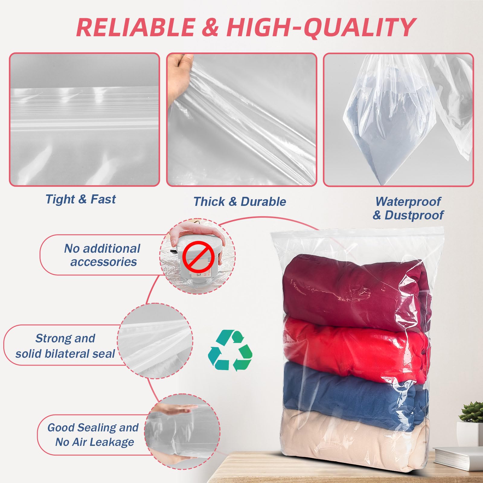 Boeyamto 20 Count 18" x 24" Extra Large Plastic Bags, 5 Gallon Storage Bags for Clothes, Trip, Moving, Camping. Giant Bags for storage. Travel Essential, Perfect Storage Accessories