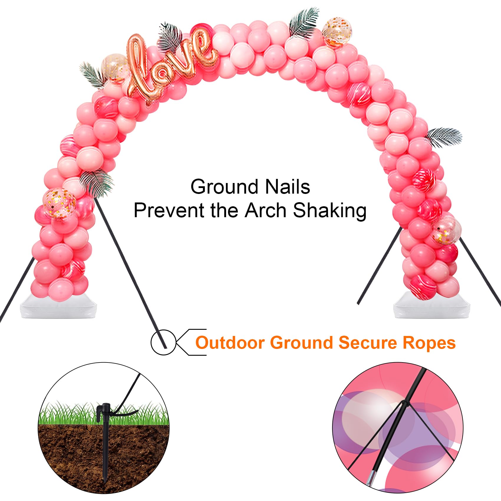 Chamvis Balloon Arch Kit, 9FT Height & 10FT Width Adjustable Balloon Arch Stand: Balloon Arch Frame with Base - for Wedding Baby Shower Birthday Party Supplies Decorations