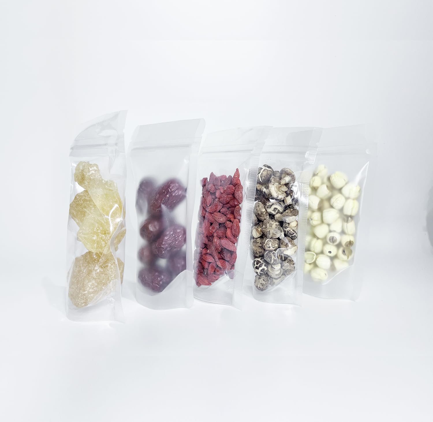 Frosted Stand-Up Zip-lock Bag - 80Pcs Resealable Bags for Packaging,Mylar Bags with Zipper Strip Storage Solution for Home and Kitchen（3.54x7Inches, 200microns)
