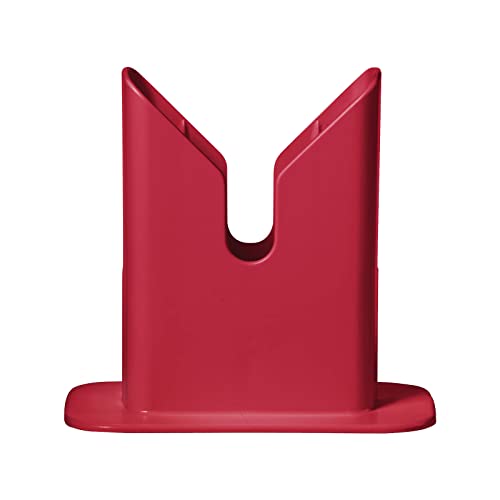 Bagel Slicer, Safety Handle,Bagel Cutter Stainless Steel (Red)