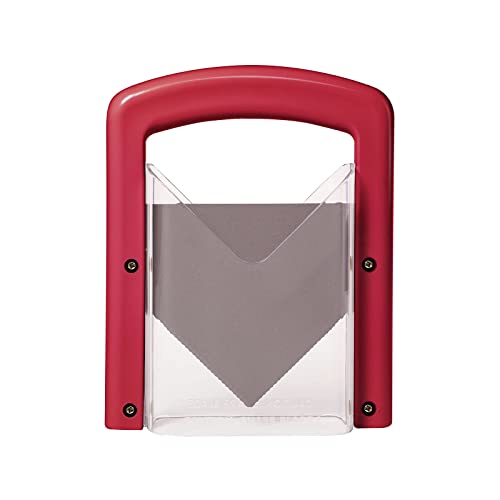 Bagel Slicer, Safety Handle,Bagel Cutter Stainless Steel (Red)