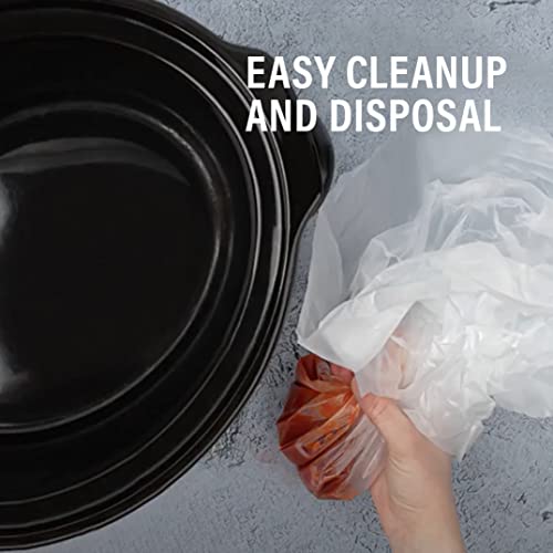 Party Bargains 30 Bags Slow Cooker Liners - Fits 7 - 8 Quarts, 21 x 4 x 13 Inches, 4" Wide Gusset, X-Large Crock Pot Liners, Multi Use Cooking Bags, Sous Vide