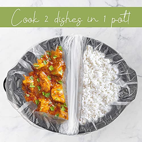 Party Bargains 30 Bags Slow Cooker Liners - Fits 7 - 8 Quarts, 21 x 4 x 13 Inches, 4" Wide Gusset, X-Large Crock Pot Liners, Multi Use Cooking Bags, Sous Vide