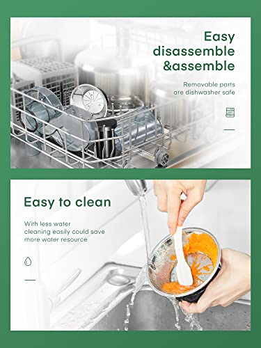 Juicer Machines, Juilist New Generation Compact Centrifugal Juicer Extractor for Fruits and Vegetables with 3” Wide Mouth, 400W Motor Easy to Clean with Anti-Drip, BPA-Free, Recipe & Brush Included