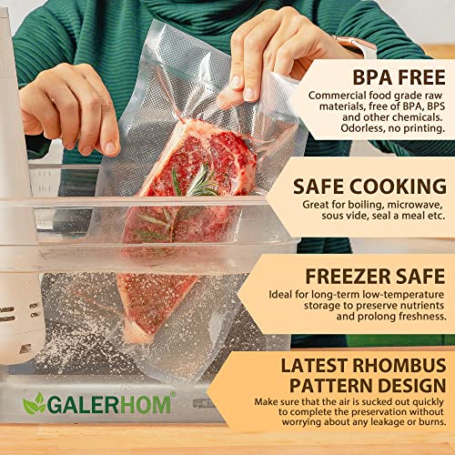 Vacuum Sealer Bags, 2 Pack 8"x50' Food Vacuum Bags Rolls BPA FREE Heavy Duty Vacuum Seal Bags