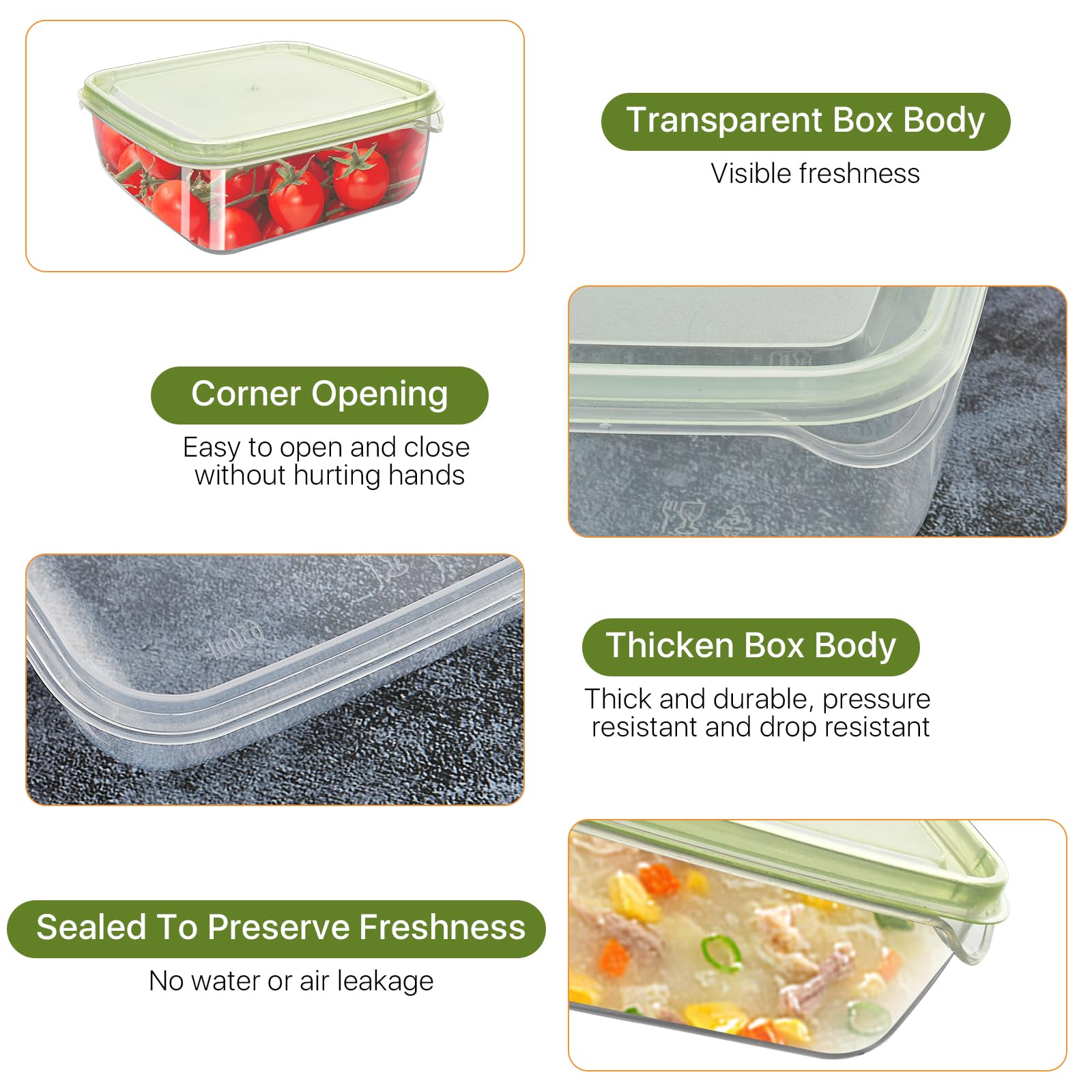 Lainballow 4 Pcs Cheese Container For Refrigerator, Plastic Cheese Slice Holder with Lids, Sliced Cheese Keeper For Fridge, Airtight Cheese Box for Refrigerator Food