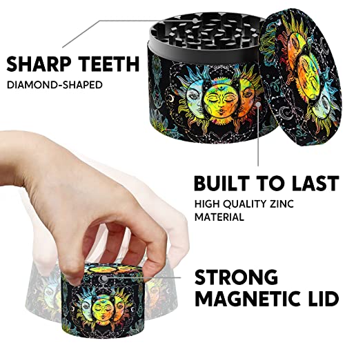 JOYTOP Grinder, 2.5 inch Burning Sun and Moon Grinder (Colorful)