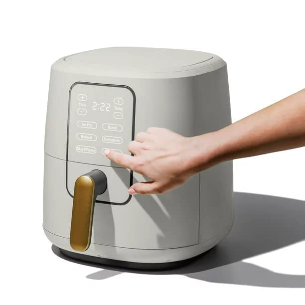 GEMSBE 6 Quart Touchscreen Air Fryer, White Icing