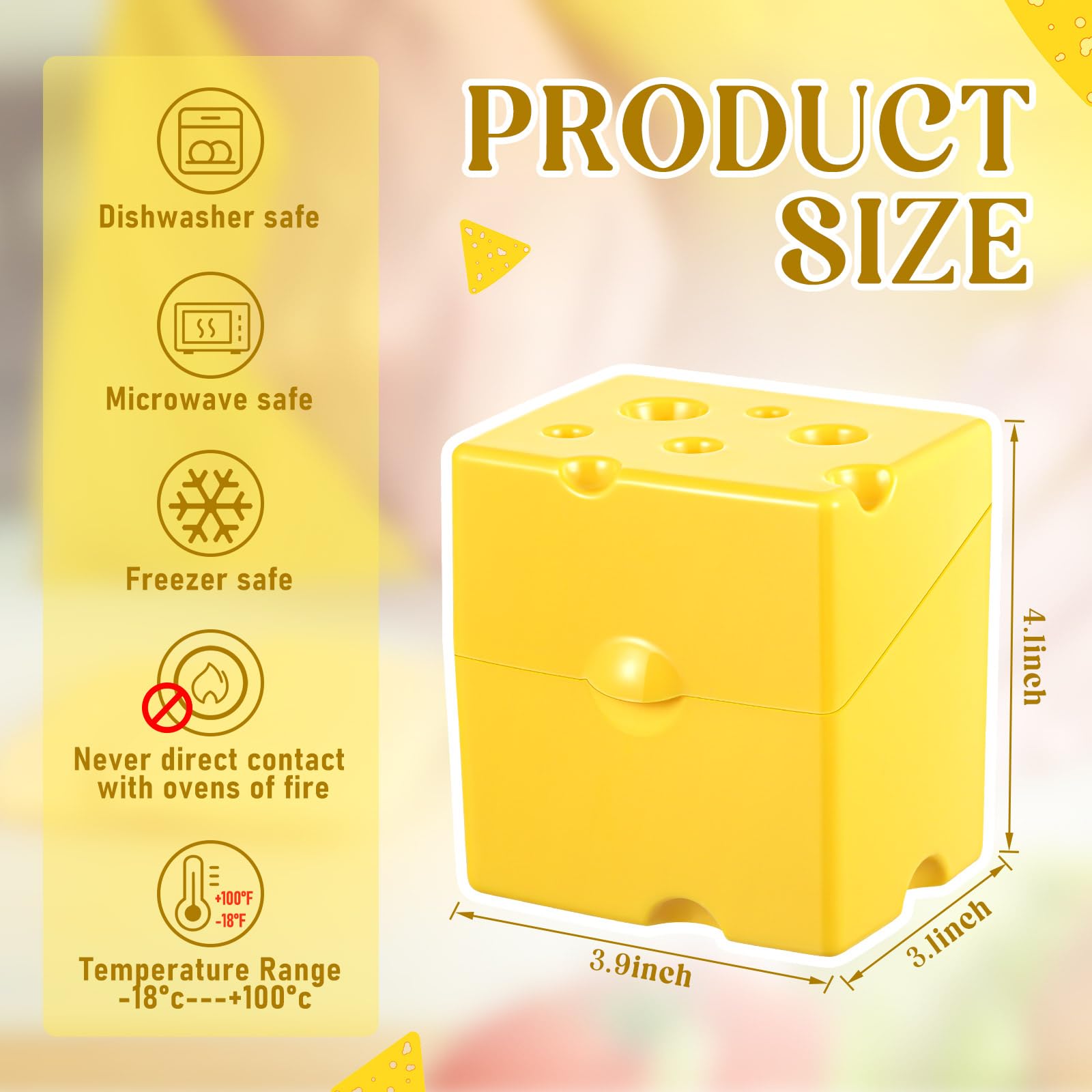 Uiifan 2 Pcs Sliced Cheese Storage Container with Flip Lid Cow Cheese Slice Crisper Butter Storage for Refrigerator Cheese Slice Holder with Lids Plastic Cheese Box for Fridge Airtight Food