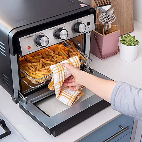 Toaster Oven 6-in-1 Convection - Air Fryer for Roast Bake Broil, 23 Quart Stainless Steel