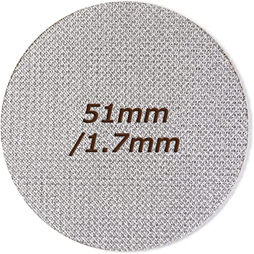 YAMASO 51mm Puck Screen Espresso,1.7 mm Thickness Reusable Contact Plate Coffee Maker Press Mesh(100um)