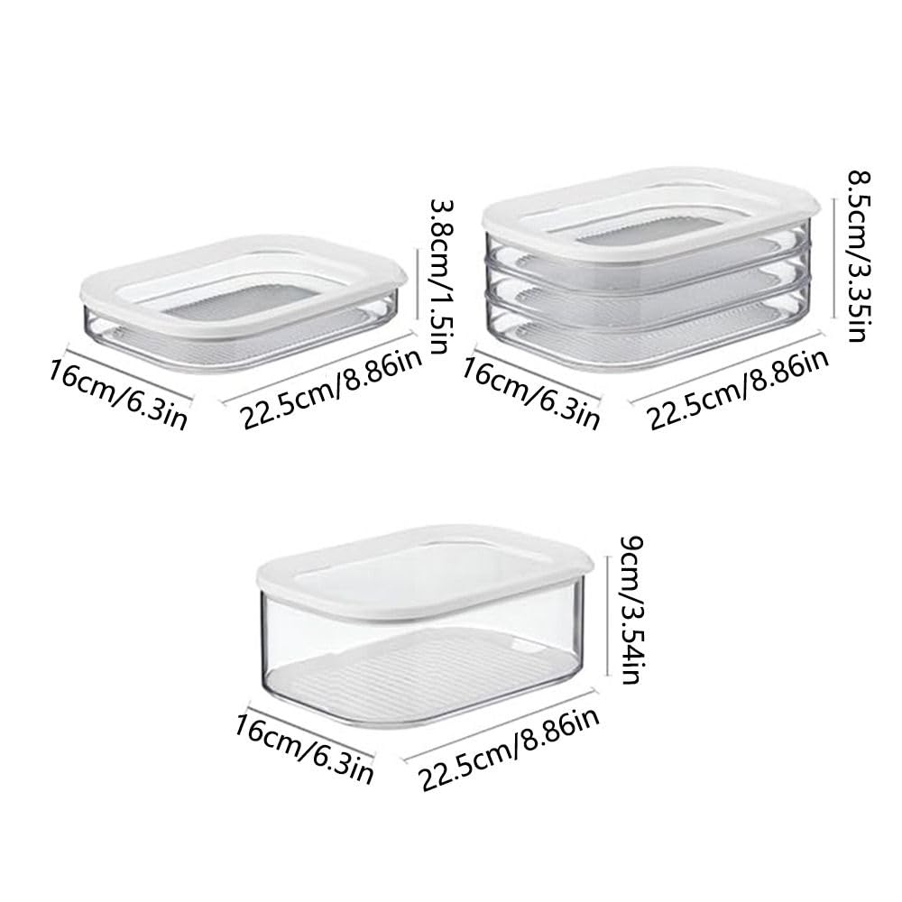 Generic Deli Meat Container for Fridge,Meat Pieces Storage Box,Food Storage Boxes with Lid,Cheese Keeper Box,Portable Meat Container(1 Tier Storage Box), AM0XEB0KQWAUS