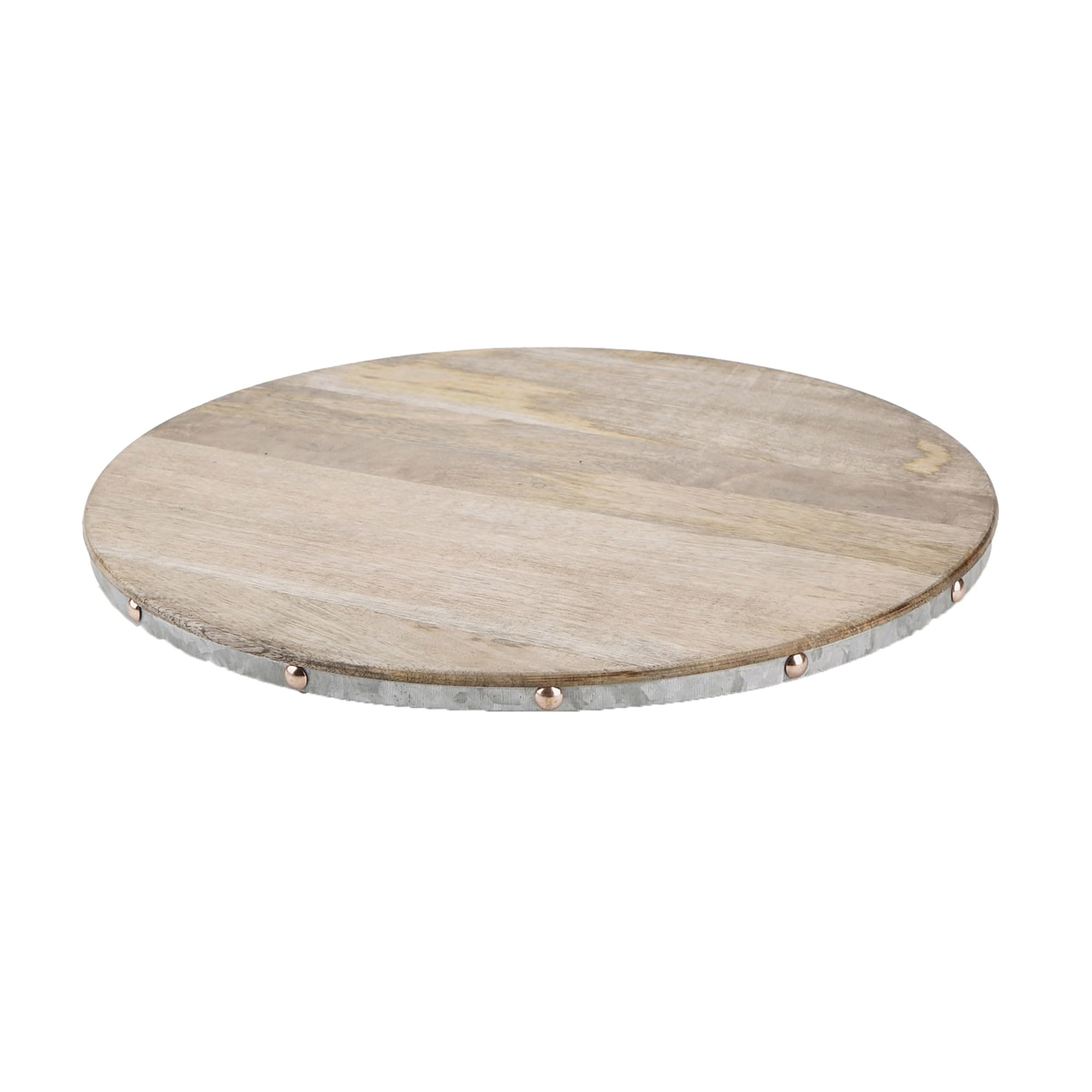 Mind Reader Wood, Wooden, Spinning Lazy Susan, Rotating Organizer, Thick Single Turntable, Brown, One Size