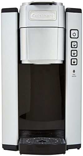 Cuisinart SS-5P1 Single Serve Brewer Coffemaker, 40 oz, Silver & HomeBarista Reusable Filter Cup, Gray