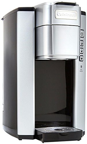 Cuisinart SS-5P1 Single Serve Brewer Coffemaker, 40 oz, Silver & HomeBarista Reusable Filter Cup, Gray