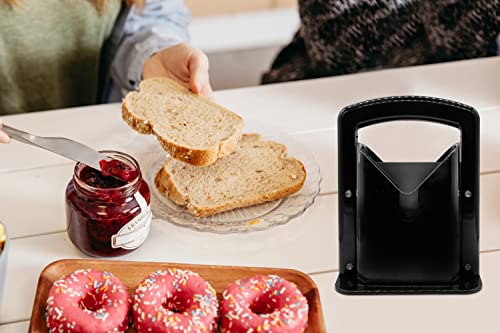 Bagel Slicer, Perfect for Bagels,Bagel Cutter Stainless Steel Black