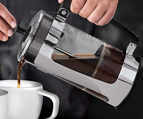 ESPRO P5 French Press - Double Micro-Filtered Coffee and Tea Maker, 32 Ounce, Polished Stainless Steel