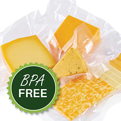 200 Quart Sized 8"X12" FoodVacBags Vacuum Sealer Storage Bags, BPA Free, Commercial Grade, easy to use - presealed on 3 sides, Better inch-per-inch value than rolls