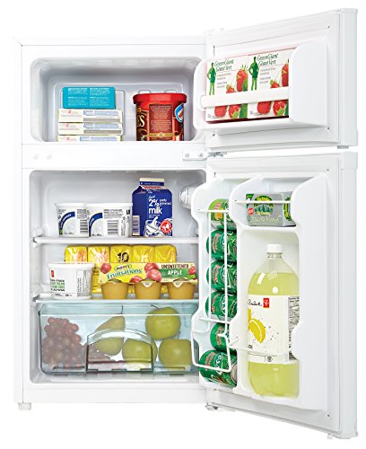 Danby Designer DCR031B1WDD 3.1 Cu.Ft. Compact Refrigerator with Freezer, E-Star Rated Mini Fridge for Bedroom, Living Room, Kitchen, or Office, White