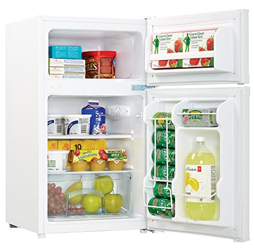 Danby Designer DCR031B1WDD 3.1 Cu.Ft. Compact Refrigerator with Freezer, E-Star Rated Mini Fridge for Bedroom, Living Room, Kitchen, or Office, White