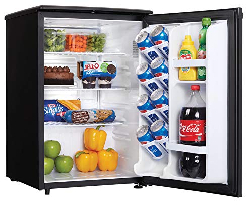 Danby DAR026A1BDD-6 2.6 Cu.Ft. Mini Fridge, Compact Refrigerator for Bedroom, Office, bar, countertop, E-Star Rated in Black