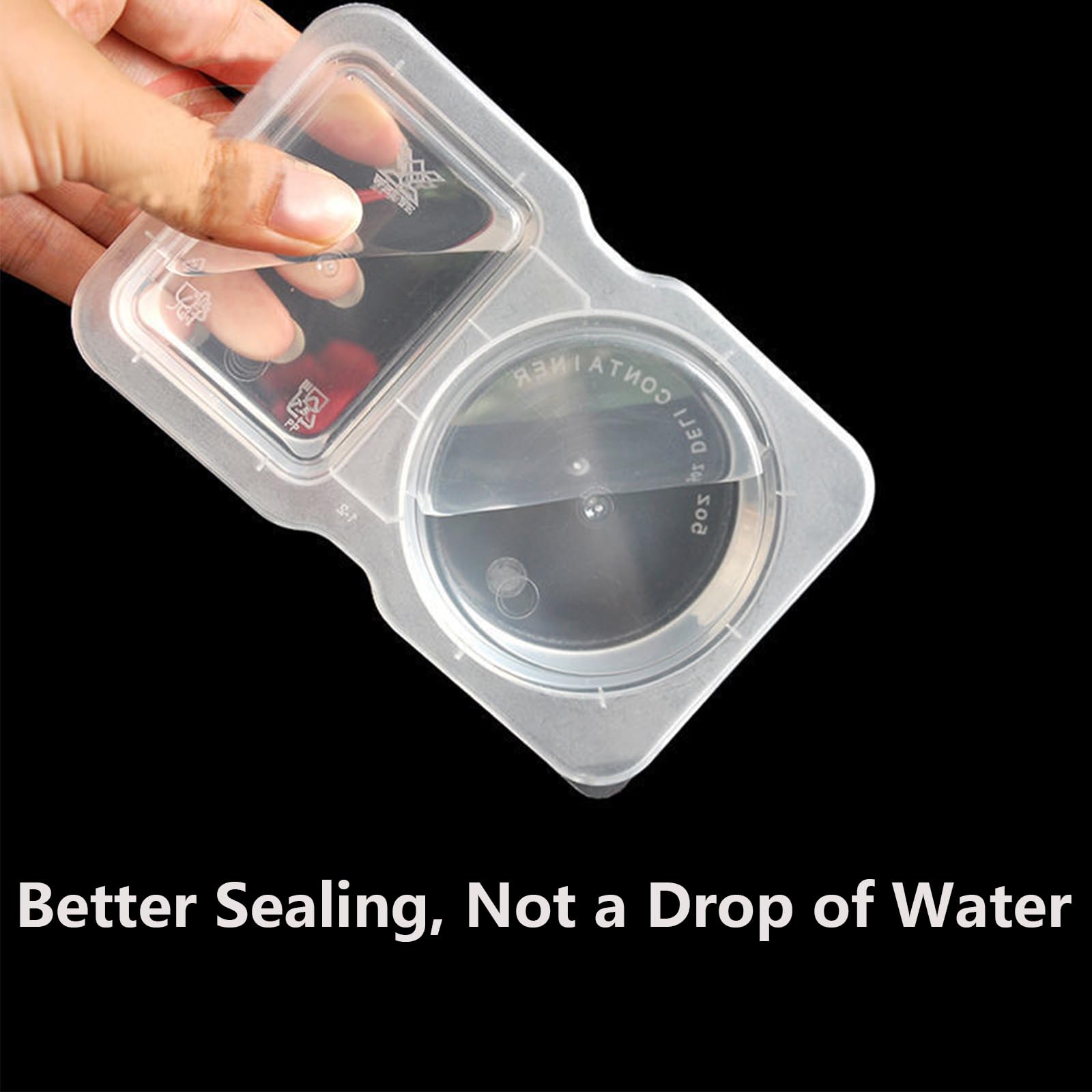 Double Compartment Condiment Container, Double Condiment Containers with Lids, 2 Compartment Snack Containers, Double Compartment Snack Containers for to-go Sauce, Sampling, Travel Snack (15-PC)