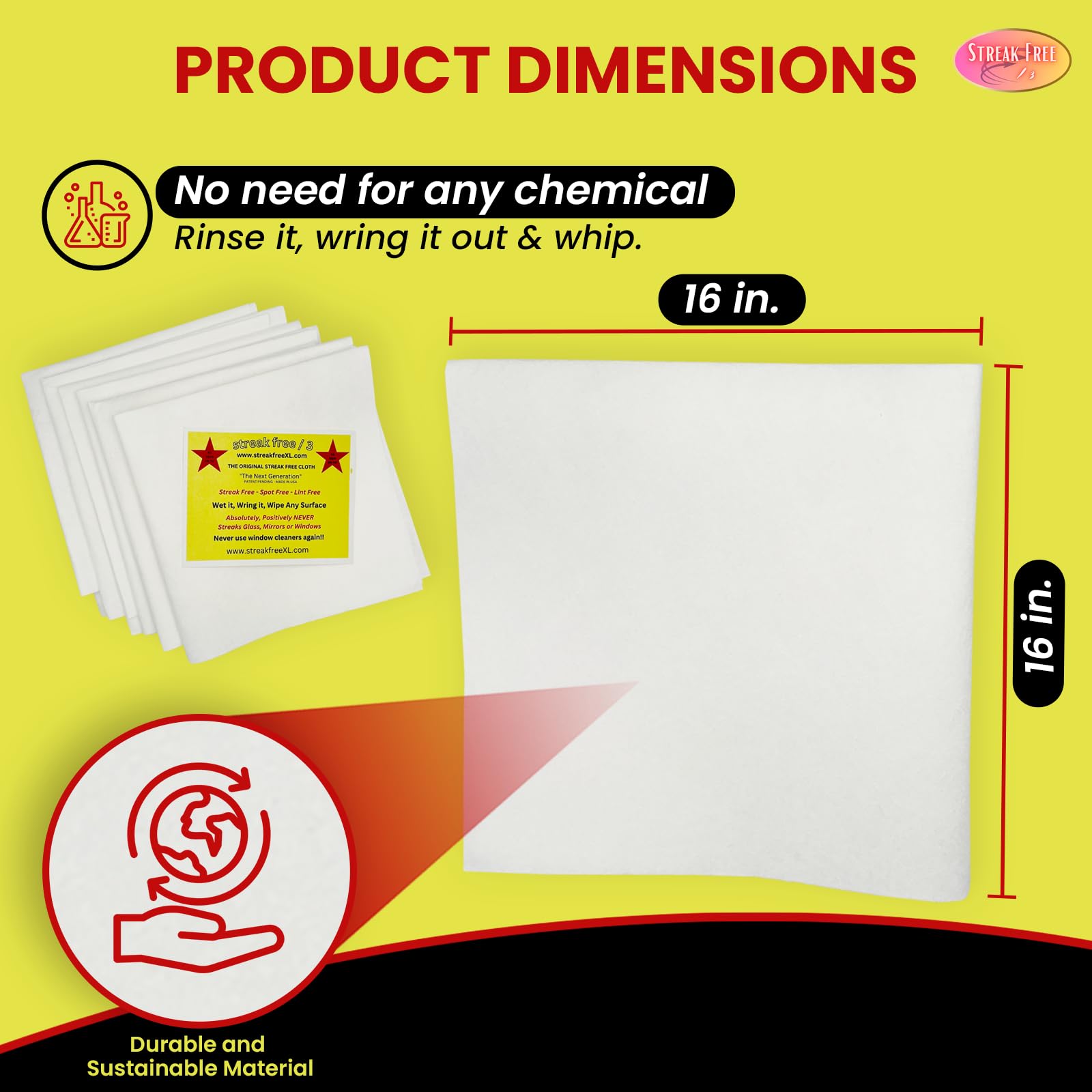 Streak Free Microfiber Cloth “As Seen on Tv” 6 Pack