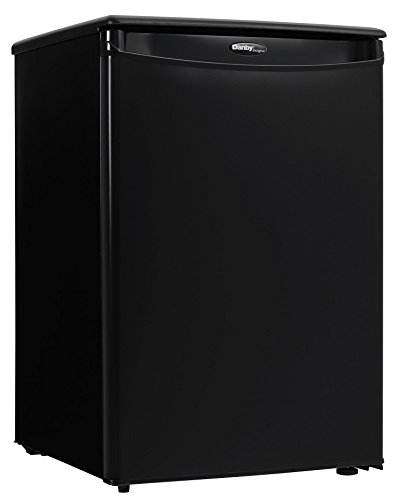 Danby DAR026A1BDD-6 2.6 Cu.Ft. Mini Fridge, Compact Refrigerator for Bedroom, Office, bar, countertop, E-Star Rated in Black