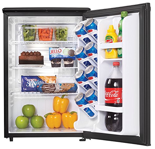 Danby DAR026A1BDD-6 2.6 Cu.Ft. Mini Fridge, Compact Refrigerator for Bedroom, Office, bar, countertop, E-Star Rated in Black