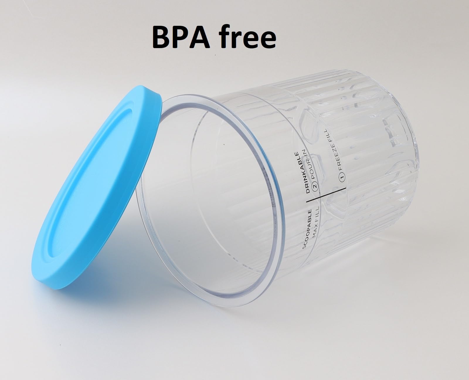 KUCHZUBE Replacement Pints Containers with Sleeve Compatible for Ninja Creami Deluxe NC501, NC500 Series - Silicone Lids - BPA-Free (24OZ, 4 Pack - Blue, Pink, Green, Yellow)
