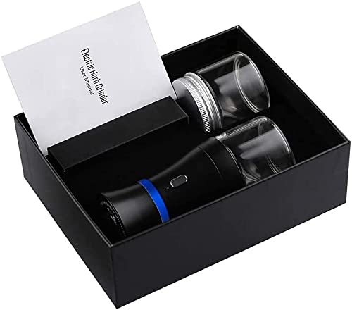 Sunseeke Electric Herb Grinder, Compact for Flower Buds, USB-Rechargeable, 2pcs Glass Herb Jars - Ideal for Everyday Carry