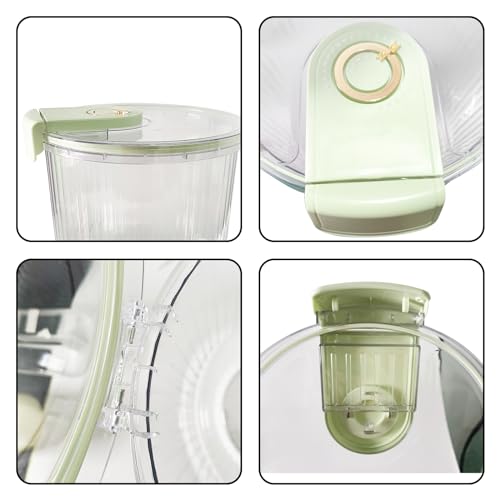 Airtight Rice Storage Container 20 Lbs, Rice Dispenser Crystal-Clear Flour Storage Container, Cereal Holder Bin with Measuring Cup for Kitchen Pantry Organization and Storage (Green)