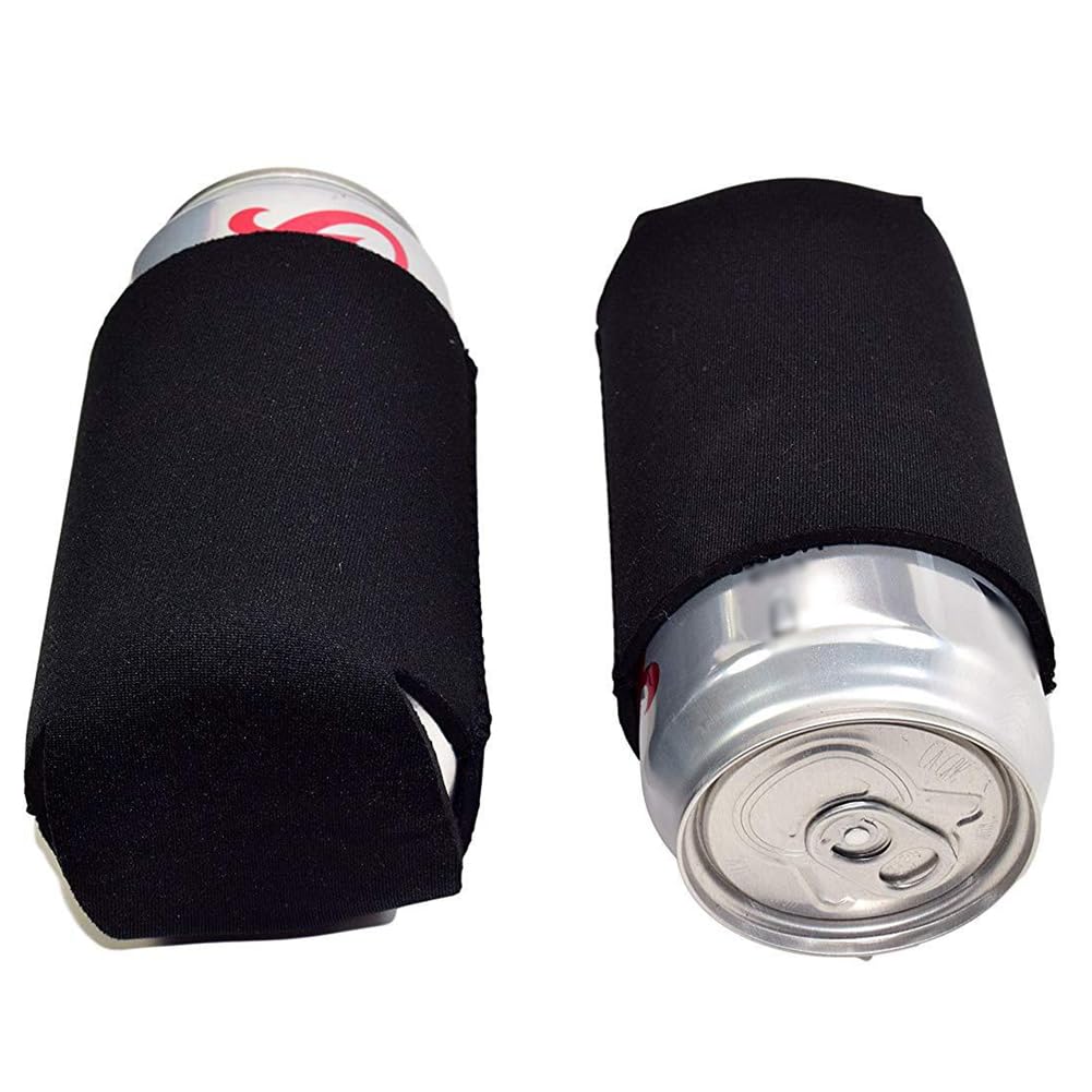 EYAKEG Blank Beer Can Cooler Sleeves (4-Pack) Bulk Sublimation Blanks for Vinyl Plain Collapsible Foam Can Sleeves Coolers for Soda Cans & Bottles Black