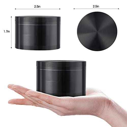 ATOYSKPX Spice Grinder 2.5 Inch, Large Grinder (Black)