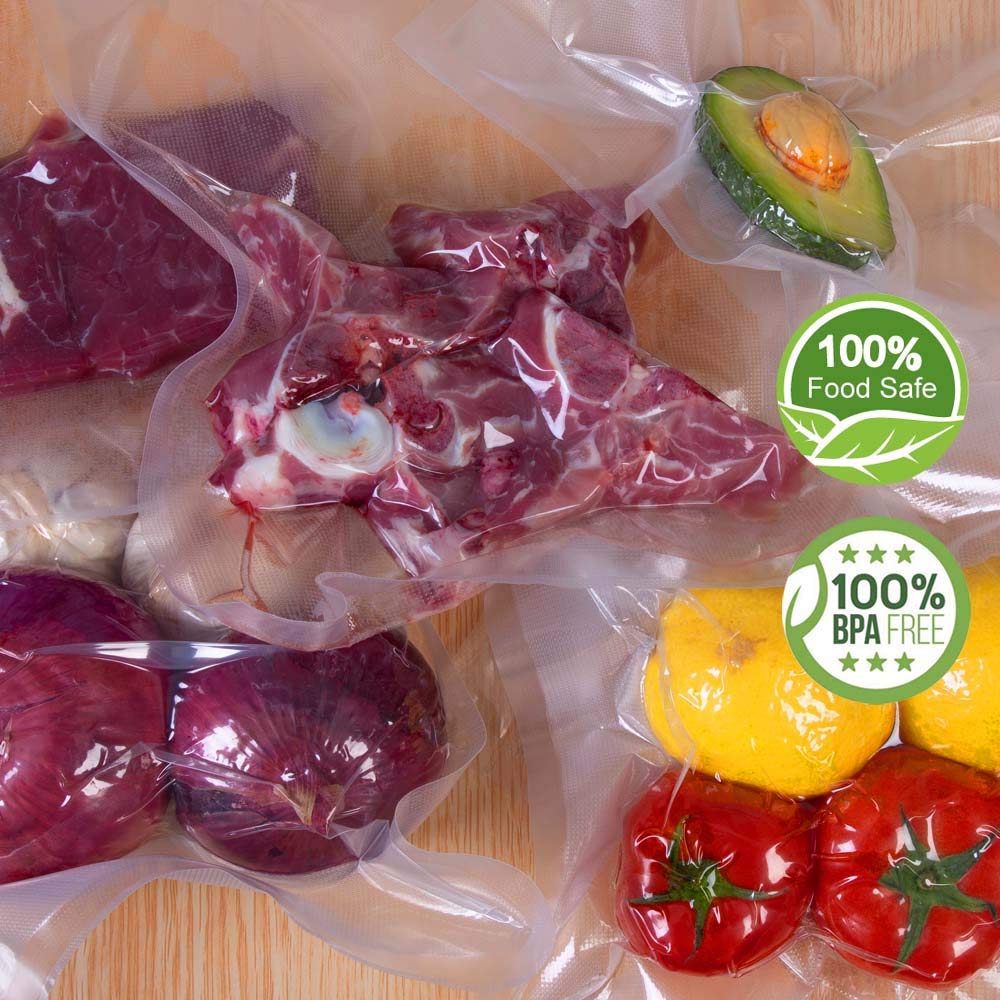 WVacFre 6 Pack 8"x20'(3Rolls) and 11"x20'(3Rolls) Vacuum Sealer Bags Rolls with Commercial Grade,BPA Free,Heavy Duty,Great for Food Vac Storage or Sous Vide Cooking