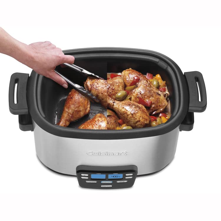 Cuisinart MSC-600 6 Quart 3-In-1 Cook Central Multicooker Slow Cooker Steamer Bundle with 1 YR CPS Enhanced Protection Pack