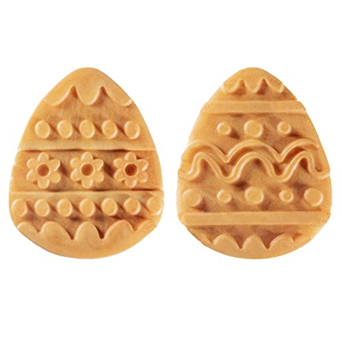 Mini Easter Egg Waffle Maker - Make Double Sided Easter Waffle or Pancake w 2 Different Holiday Designs, Ready to Decorate & Frost, Breakfast Fun for Kids, Children & Adults - Easter Basket Stuffer