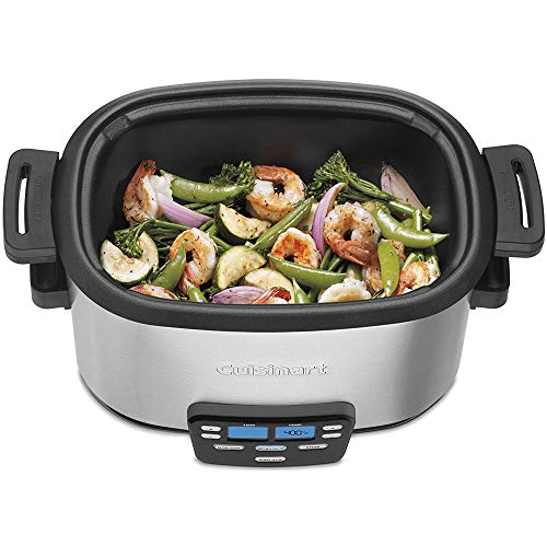 Cuisinart MSC-600 6 Quart 3-In-1 Cook Central Multicooker Slow Cooker Steamer Bundle with 1 YR CPS Enhanced Protection Pack