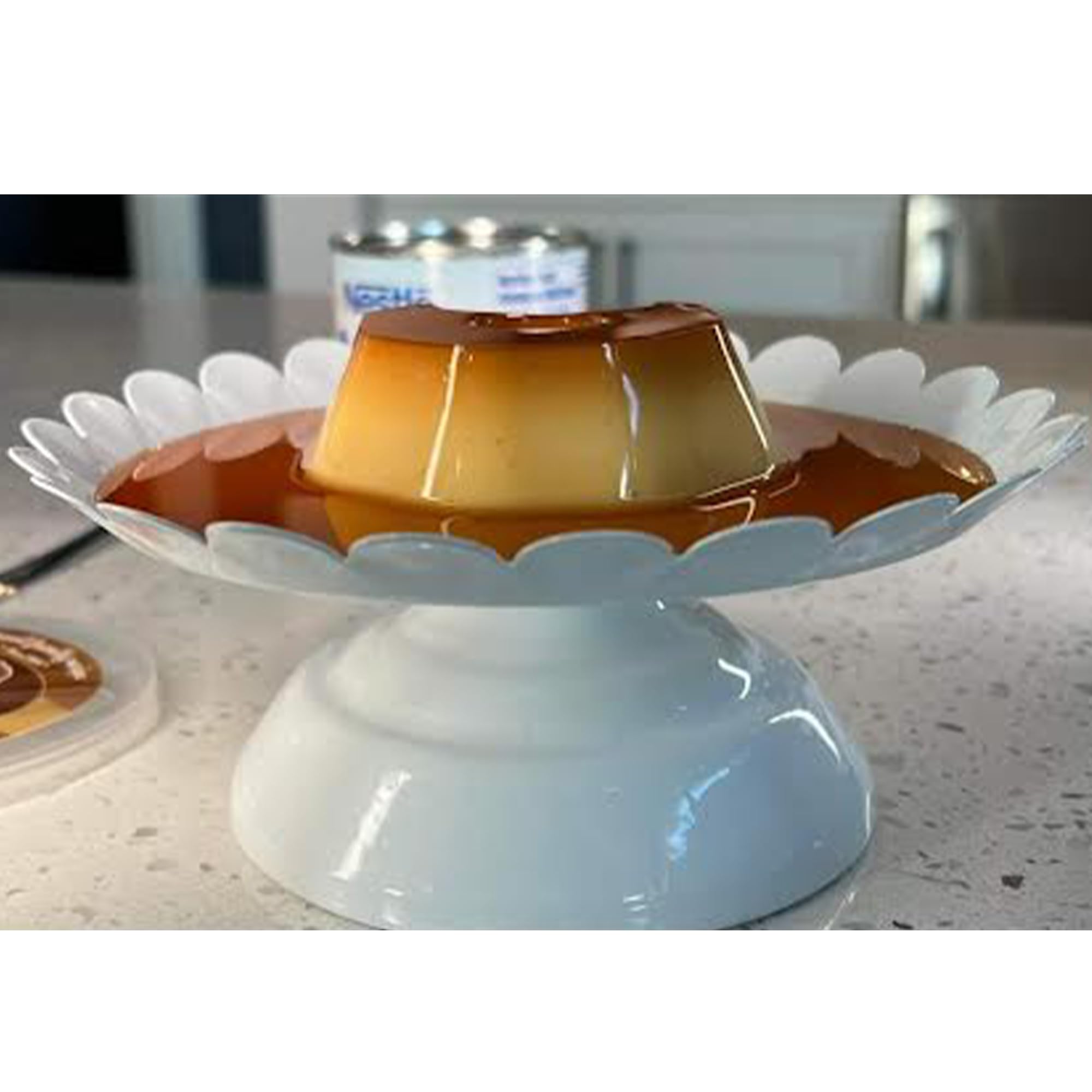 GTR SOURCE Oven Safe Large Plastic Bain-Marie baking containers - Pudding/Flan - Not Reusable - 500mL/ 16oz (Pack of 6)., Clear, pudim04
