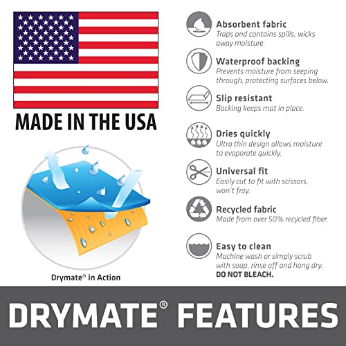 Drymate Coffee Maker Mat, (Coffee Station Bar Accessory) Protects Kitchen Countertops From Spills, Stains & Scratches - Absorbent/Waterproof/Machine Washable (USA Made) (12β x 20β) (Coffee Beans)
