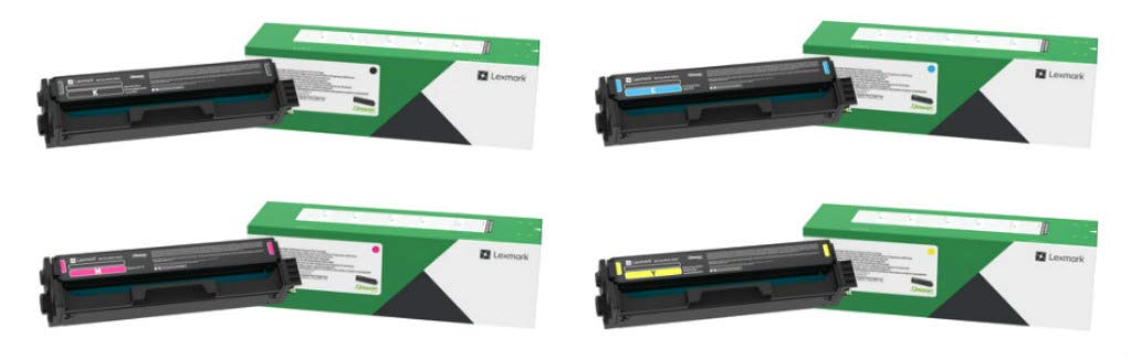 Lexmark C331HC0, C331HK0, C331HM0, C331HY0 CMYK 4-Color High Yield Return Program Toner Cartridge Set for C3326, MC3326, BND02225
